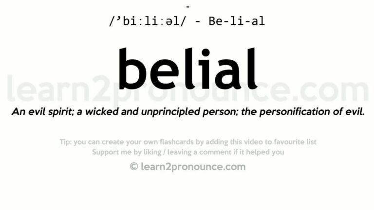The Biblical Significance of Belial: Unveiling its True Meaning - John ...